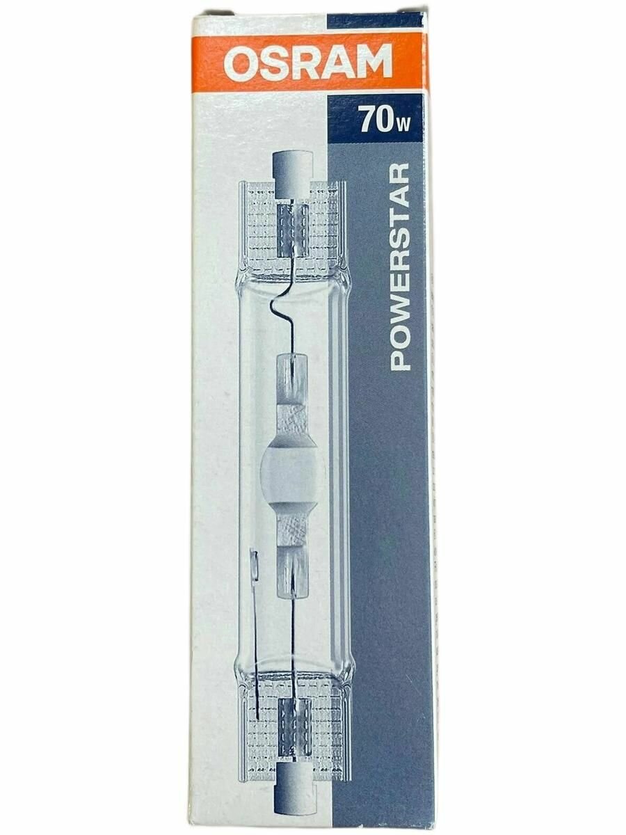 Лампа газоразрядная металлогалогенная POWERSTAR HQI-TS 70W/WDL 70Вт линейная 3000К RX7s OSRAM