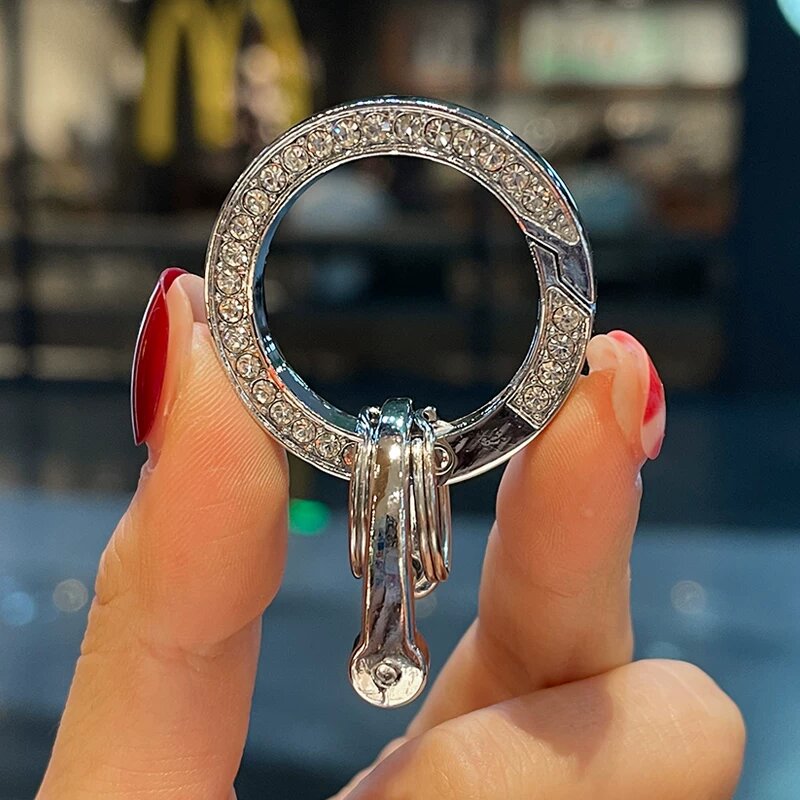 Брелок для ключей от машины, изысканный женский брелок, с бантом, брелок с номером для защиты от потери,