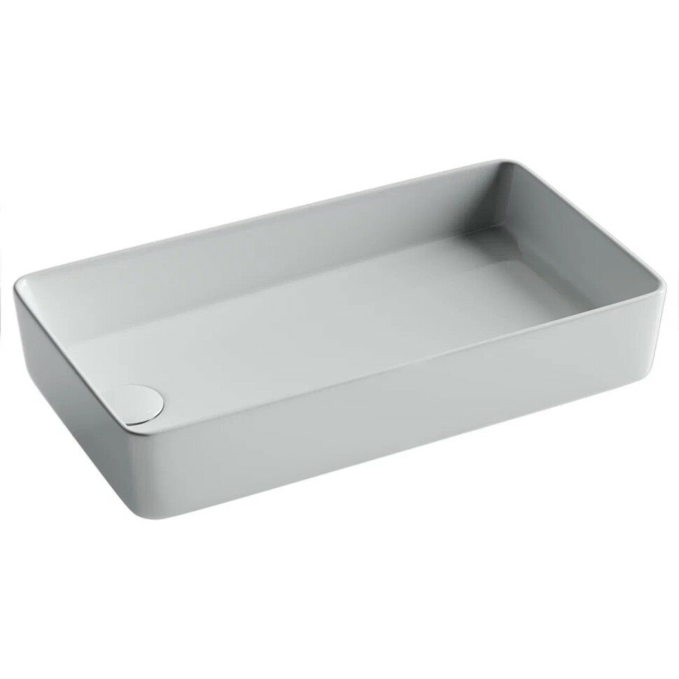 Раковина накладная со смещенным сливом, с возможностью установки на столешницу под стиральную машину, 620x340x110, цвет белый