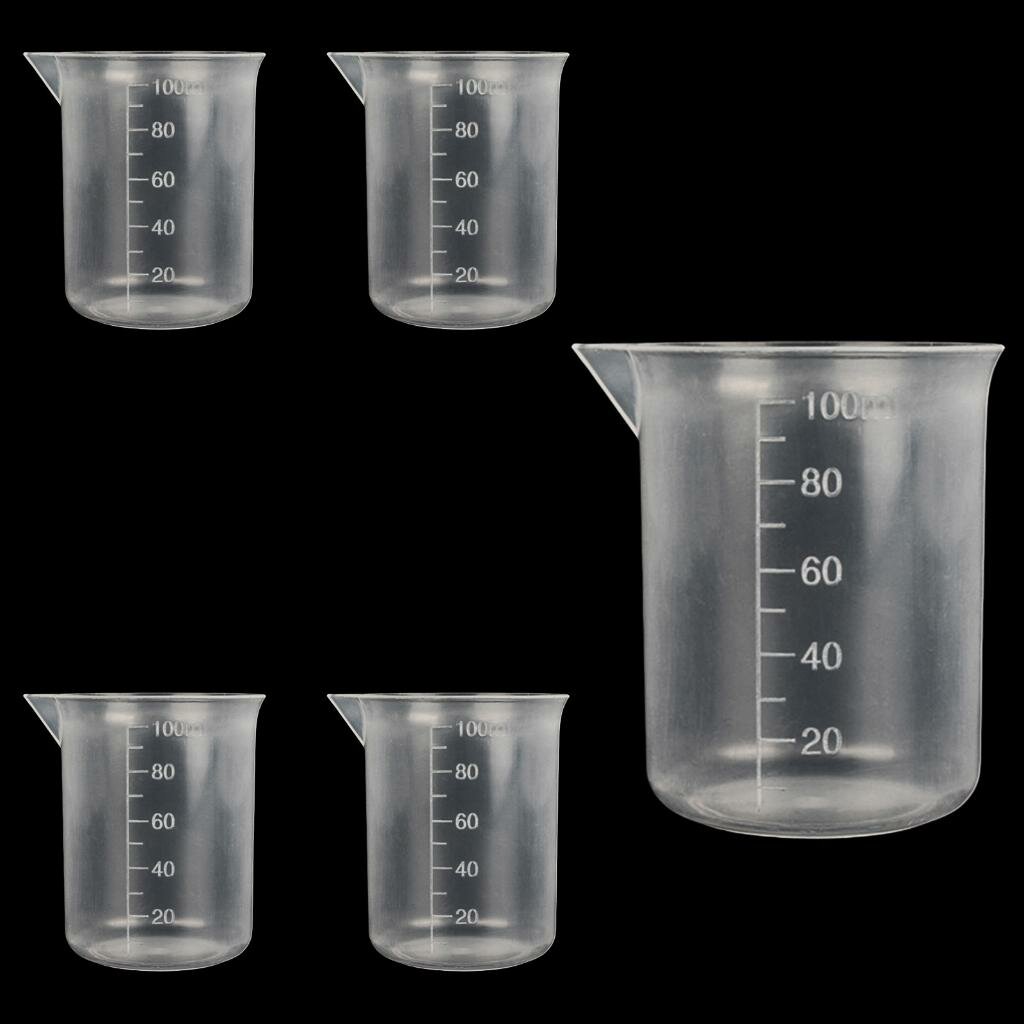 Измерительные чашки 5 шт. с делениями, 100ml