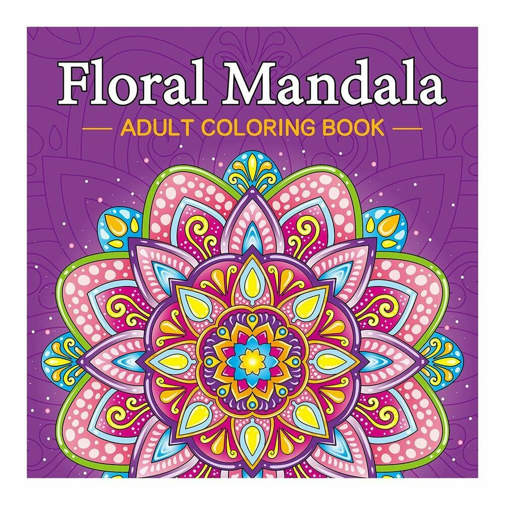 Книжка-раскраска с цветами Мандалы