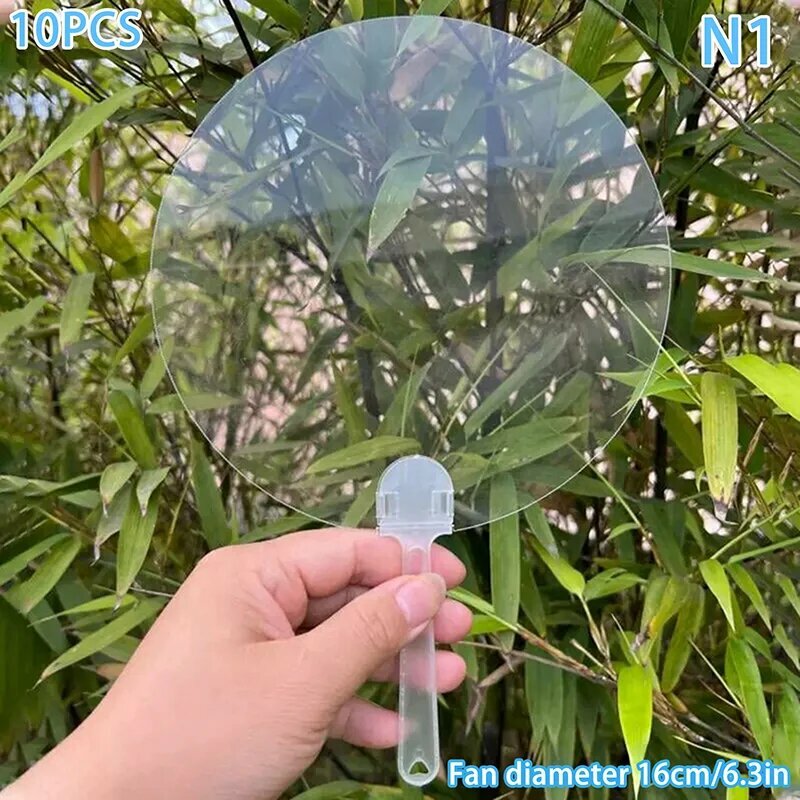 Прозрачные веера-заготовки для декупажа детские 10 шт N1