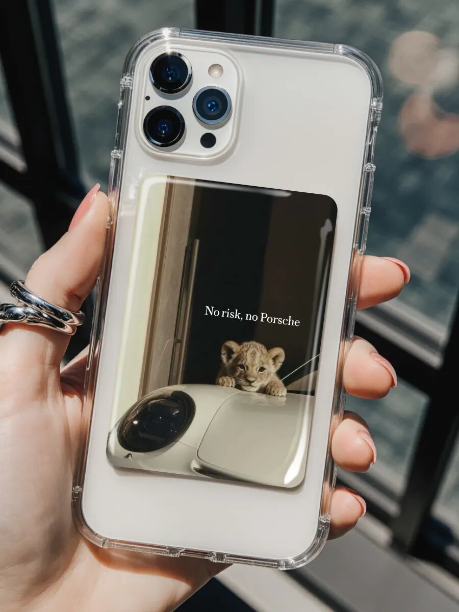 3D стикер на телефон большой Porshe