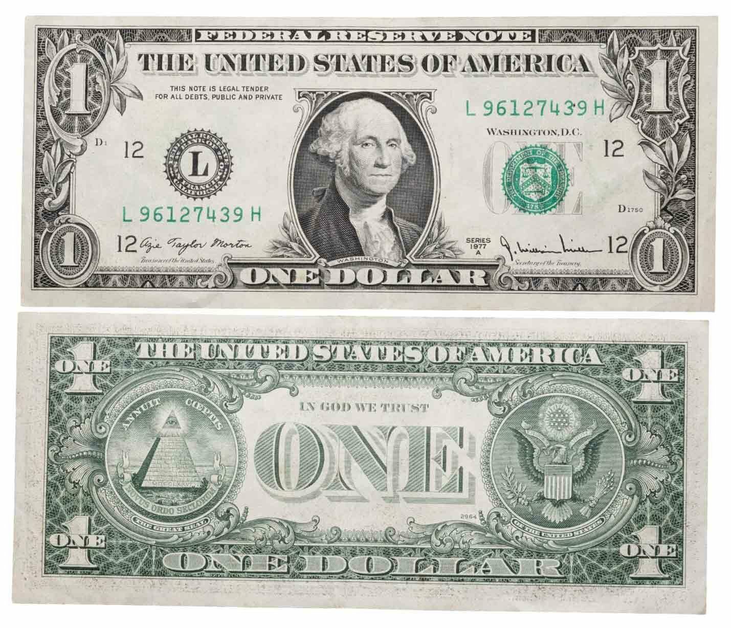 США 1 доллар 1977А год Pick 462b L-Сан Франциско