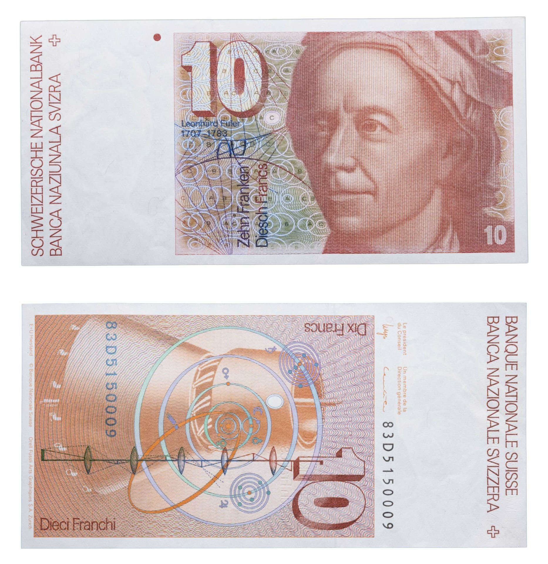 Швейцария 10 франков 1983 год P-53е1