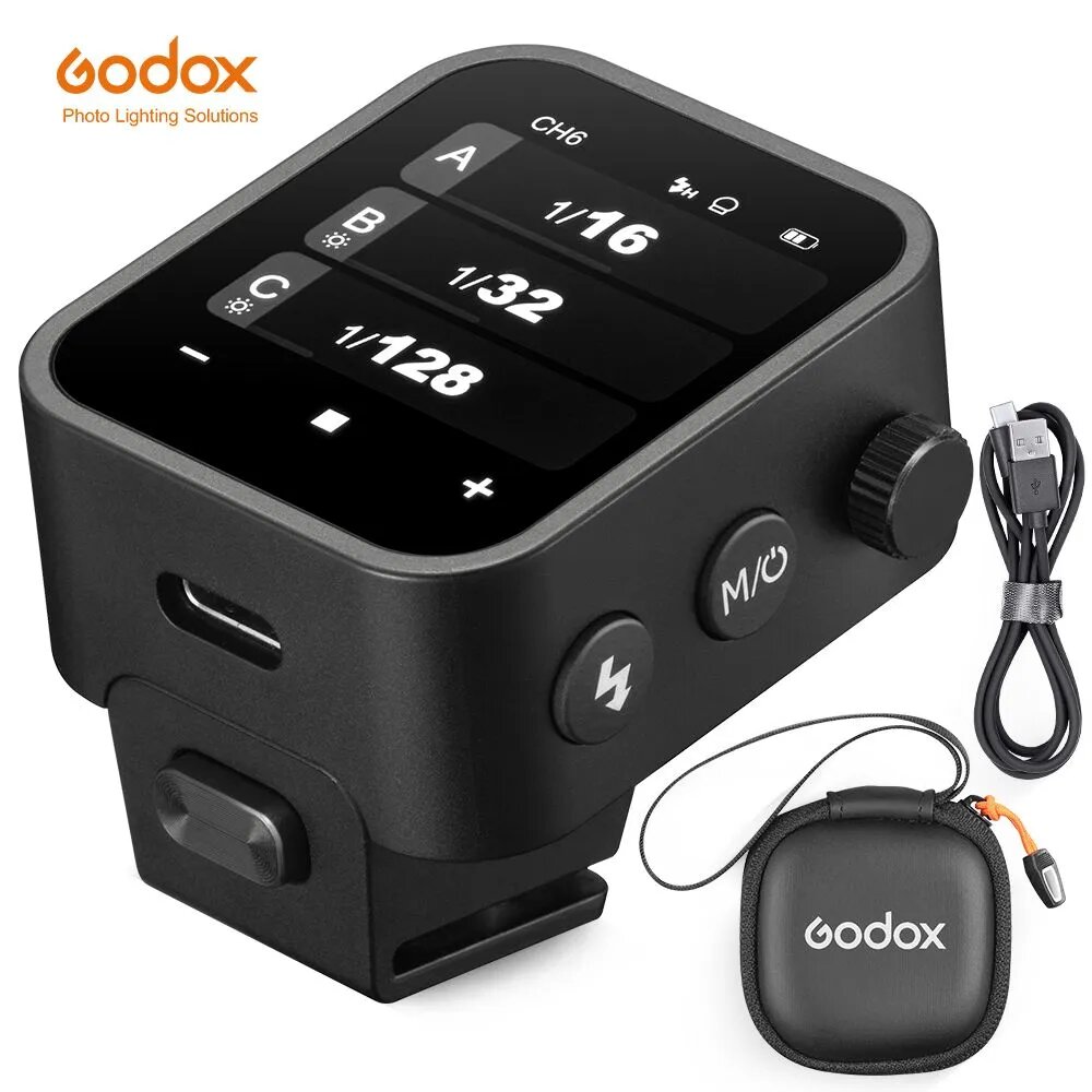 Беспроводной триггер для вспышки Godox X3 X3-C TTL HSS 2.4G передатчик с сенсорным OLED-экраном Быстрая зарядка для Canon