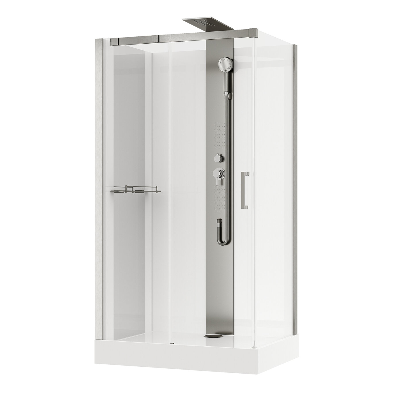 Душевая кабина Black&White Galaxy 110х80 G8708N брашированный никель