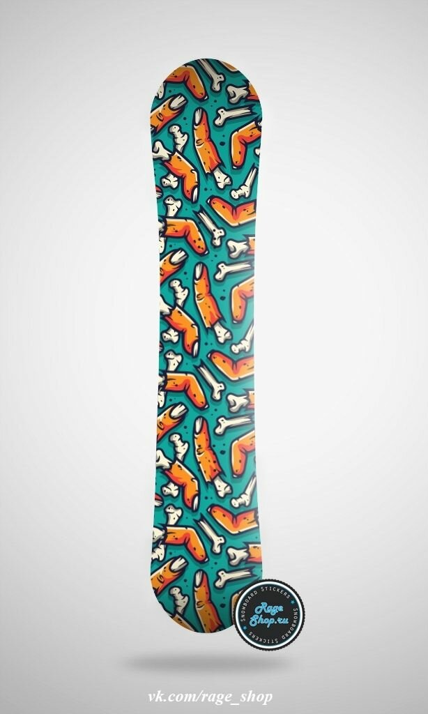 Наклейка на сноуборд полноразмерная водостойкая с ламинацией
