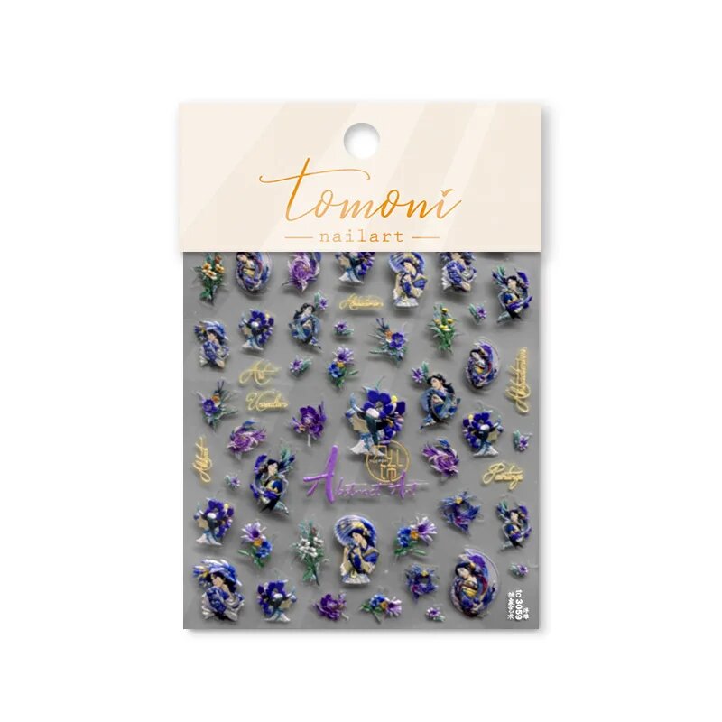 Наклейки для ногтей Tomoni Nailart to3059 Relief, Цвет: to3059