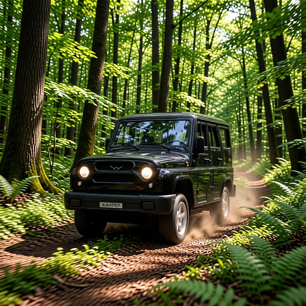 Машина металлическая "Технопарк", UAZ HUNTER, 10.5 см, черный