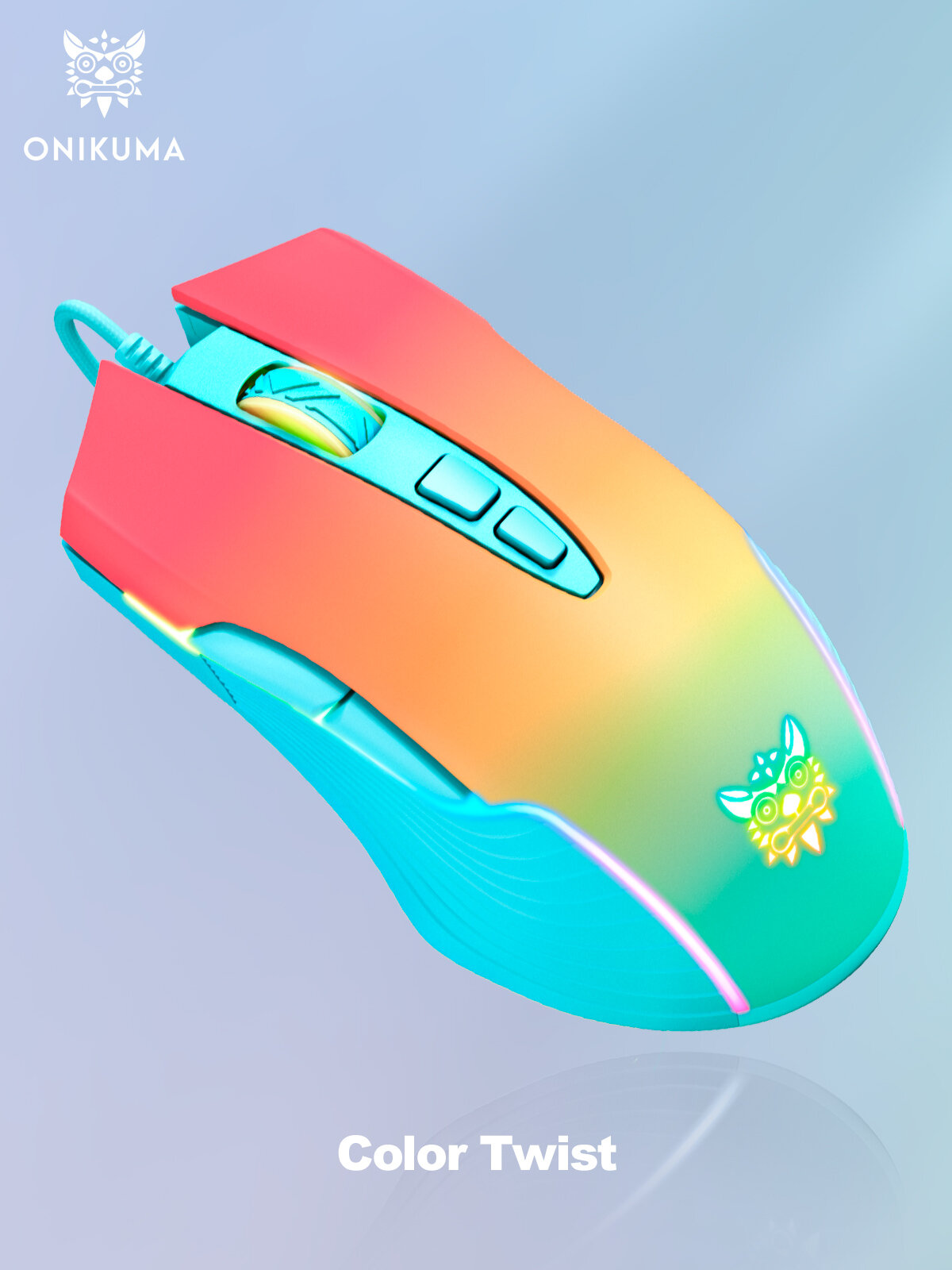 Проводная игровая мышь для компьютера ONIKUMA Color Twist с RGB подсветкой