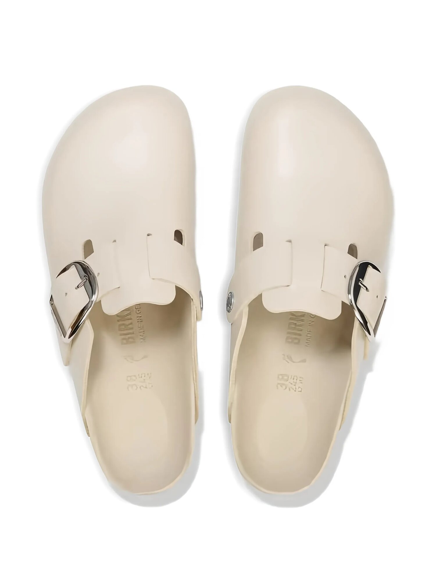 Мюли Birkenstock Boston, размер 39 EU, бежевый/белый — фото 1