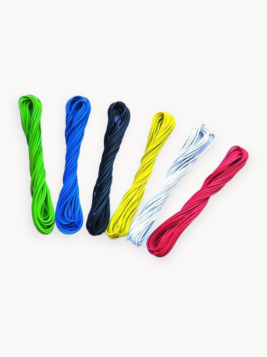 Провод автомобильный ПГВА 0,5мм, комплект 6 штук по 5м, набор кабелей