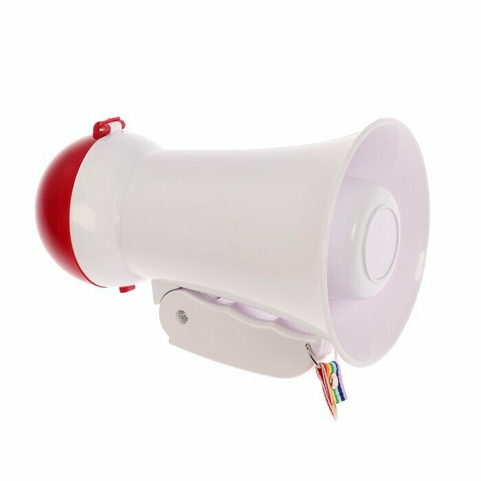 Мегафон ручной Rad-02, 5 Вт, дальность до 50 м, запись 10 сек, 3 режима, белый