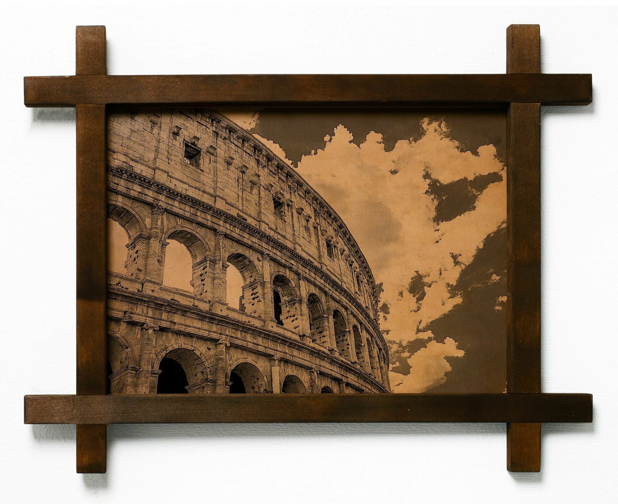 Картина интерьерная из кожи "Колизей", BoomGift