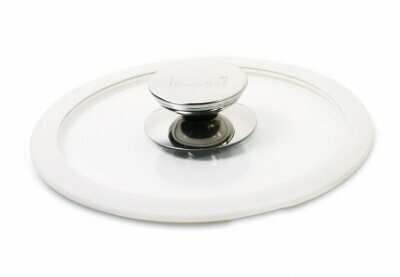 Крышка стеклянная с белым силиконовым ободком Berndes (Ø 20 см) (007520)