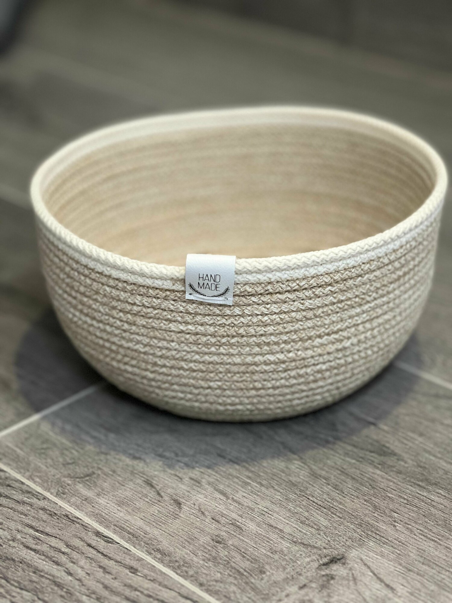 Корзина плетеная для хранения/интерьерная корзина из хлопкового шнура/декор для дома