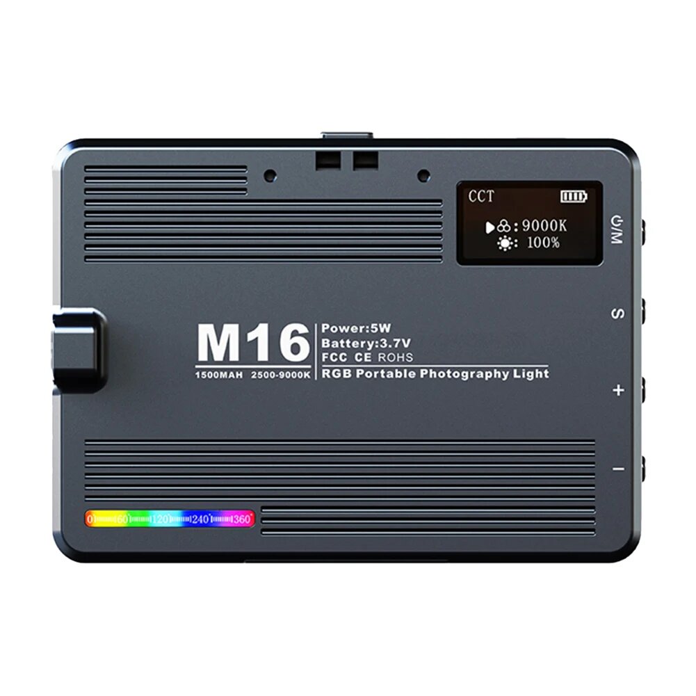 Alloet RGB видеолампа 1500 мАч