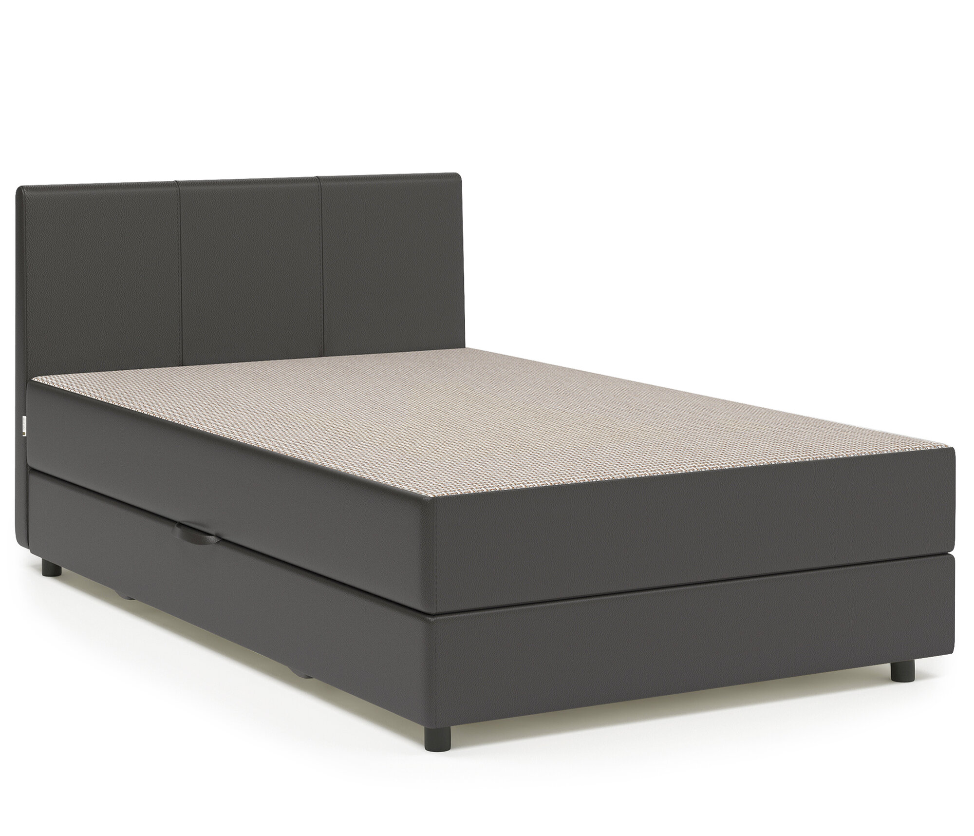 Диван тахта Классика 100х198 см, кровать, с матрасом, подъемный механизм, экокожа с корфу беж