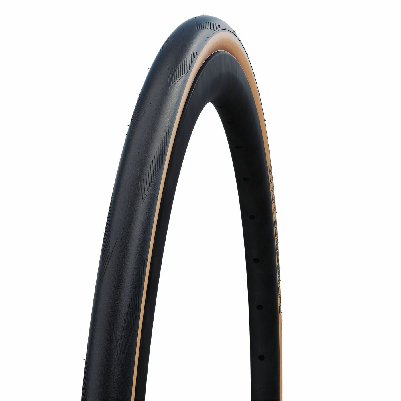 Шоссейная покрышка 700x25C (25-622) SCHWALBE ONE, антипрокольная RaceGuard, складная, бежевая боковина