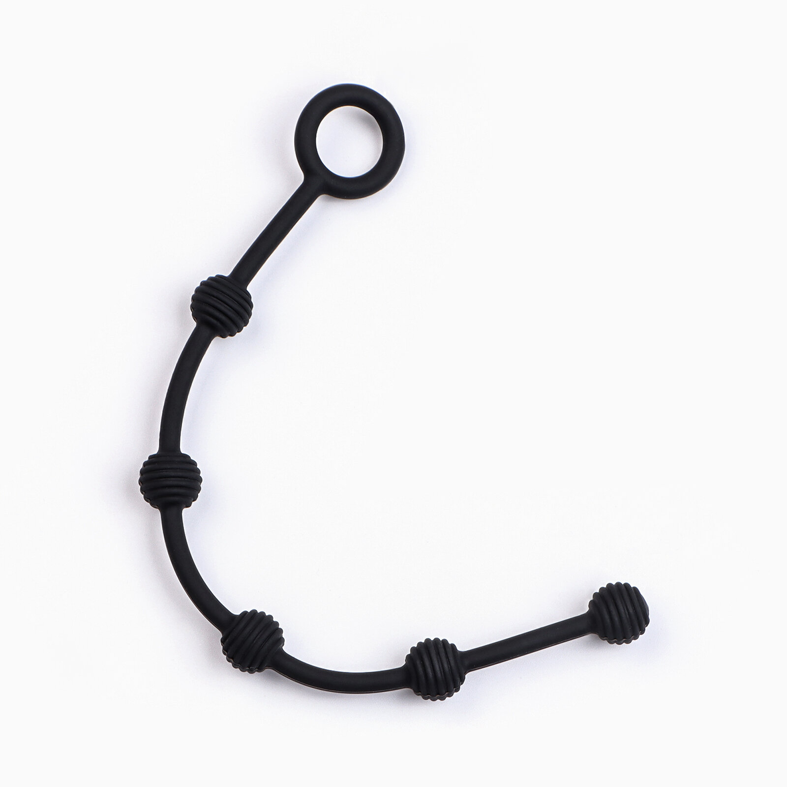 Анальные шарики, силикон Soft-touch, черный, 15×250 мм