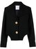 Куртка PATOU Cut-out cropped jacket, размер 40, black/black