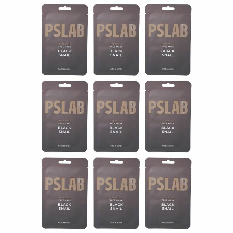 Pslab Маска для лица Black snail питательная, 23 мл, 9шт
