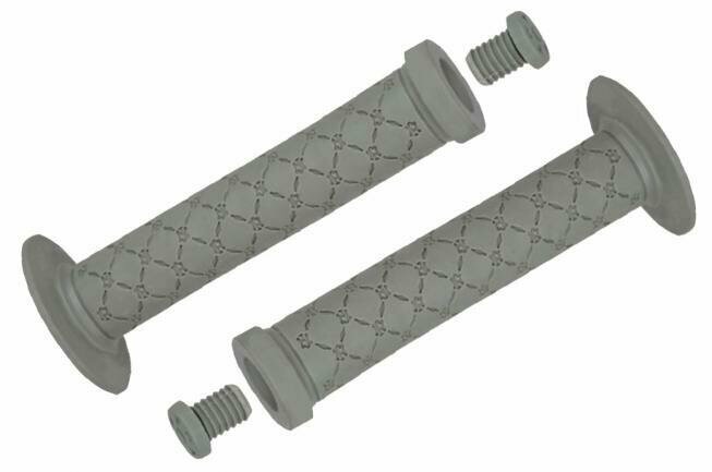 Грипсы велосипедные ручки на руль С100 на руль резиновые BMX 145мм торцевая защита+защита от проскальзывания+1 фиксатор серые CLARKS