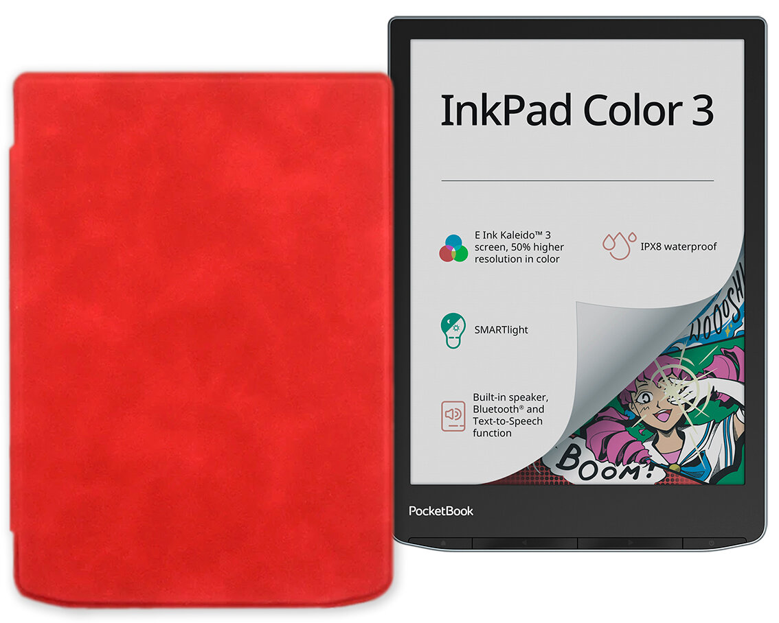 Электронная книга PocketBook 743K3 InkPad Color 3 с обложкой Red