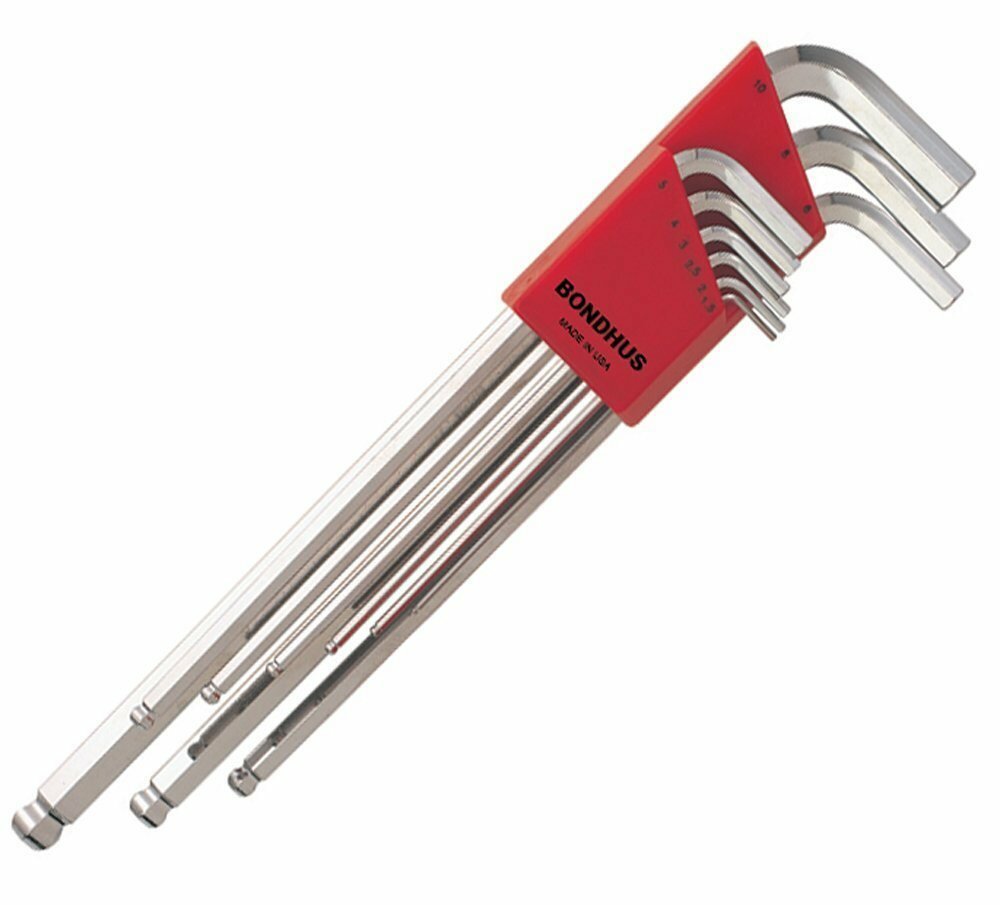 Набор из 9 хромированных ключей с шариком BONDHUS 1.5-10mm XL 17099