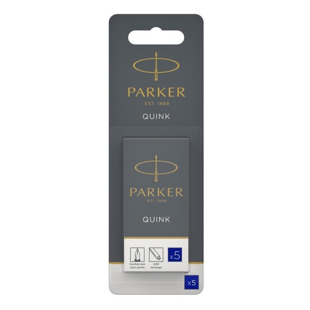 Parker 1950403 Картриджи стандартные с синими чернилами для перьевых ручек parker, cartridge quink z11 parker, блистер