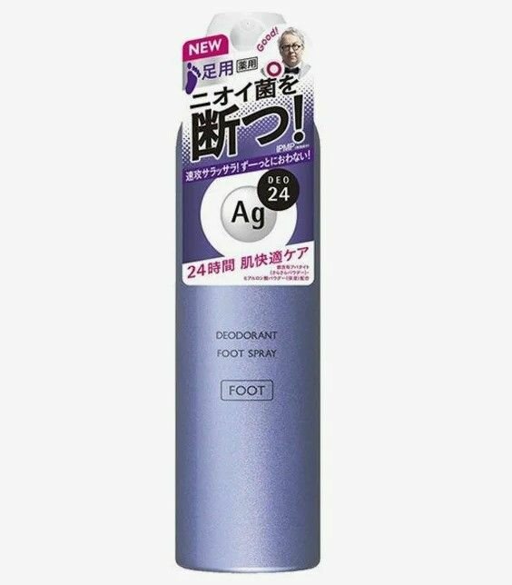 FINETODAY Спрей-дезодорант-антиперспирант для ног Ag DEO24 Foot с ионами серебра без запаха, 142 г