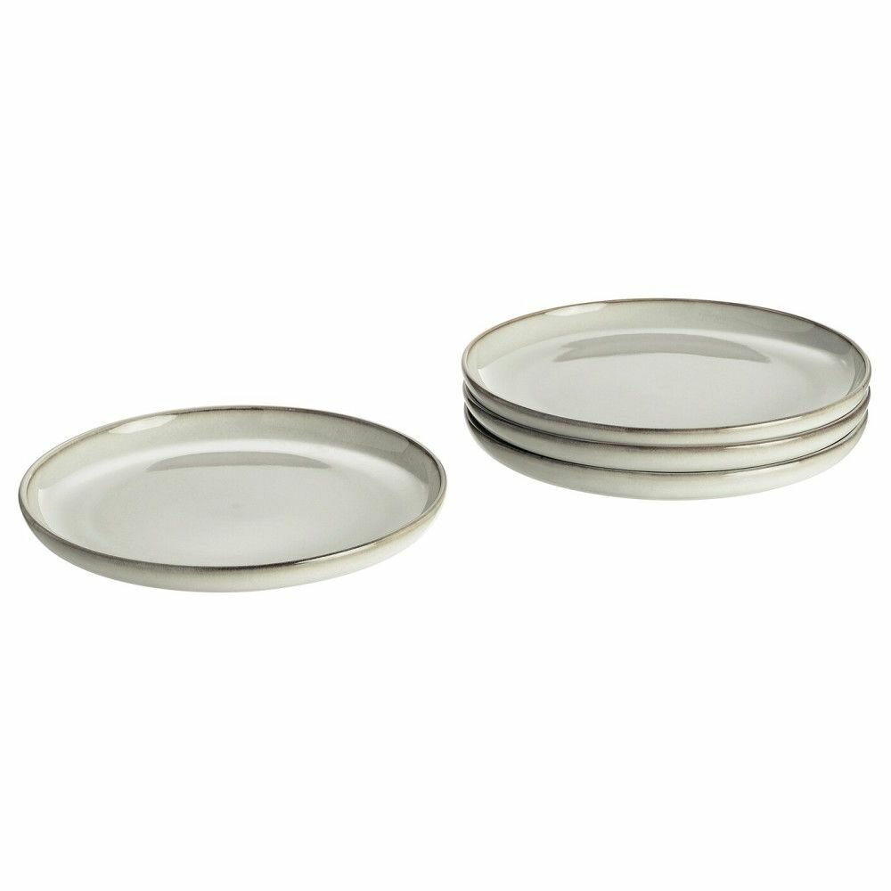 GLADELIG Тарелка десертная серая, 20 см, 4 штуки, IKEA