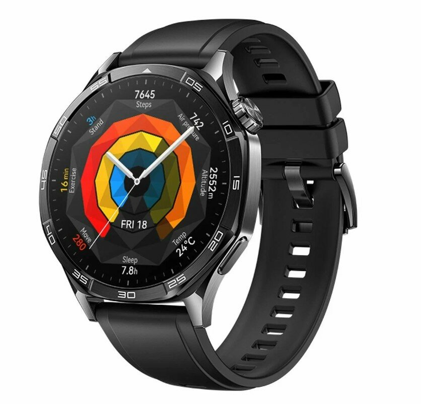 Умные часы Huawei Watch GT 5 46mm RU (ЕАС) Black (VLI-B19), черные