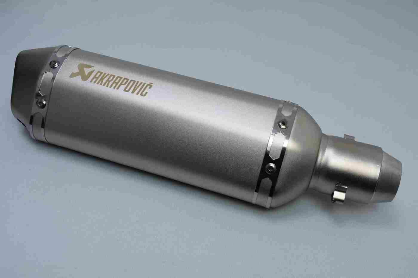 Глушитель AKRAPOVIC #2 шестигранный титан, серебристый, диаметр 35 миллиметров .