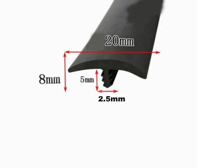 Резиновая уплотнительная лента 8x20mm