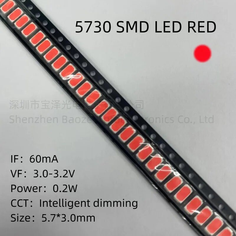 5730 0,2 W SMD светодиод красный желтый зеленый белый синий розовый 5630 светоизлучающие диоды 100 шт/Лот