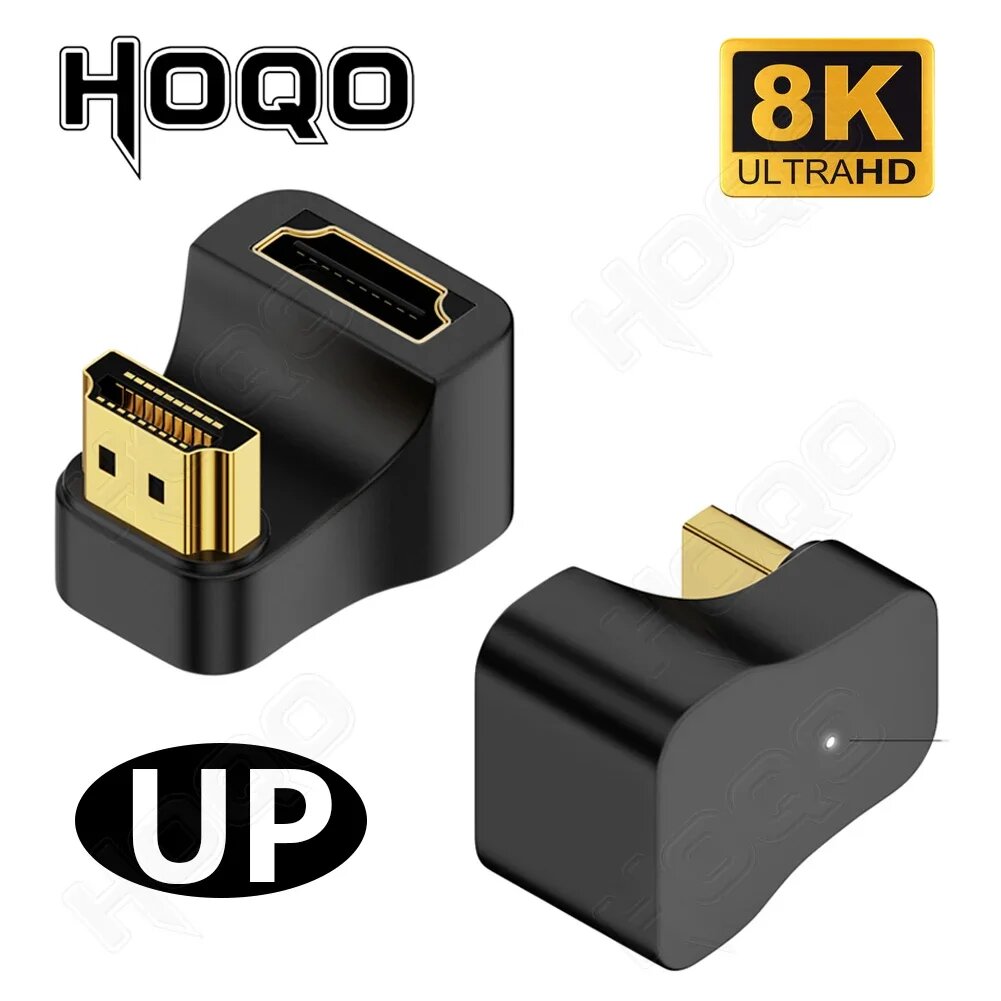 HOQO Угловой HDMI переходник 180° 8K HDMI to HDMI