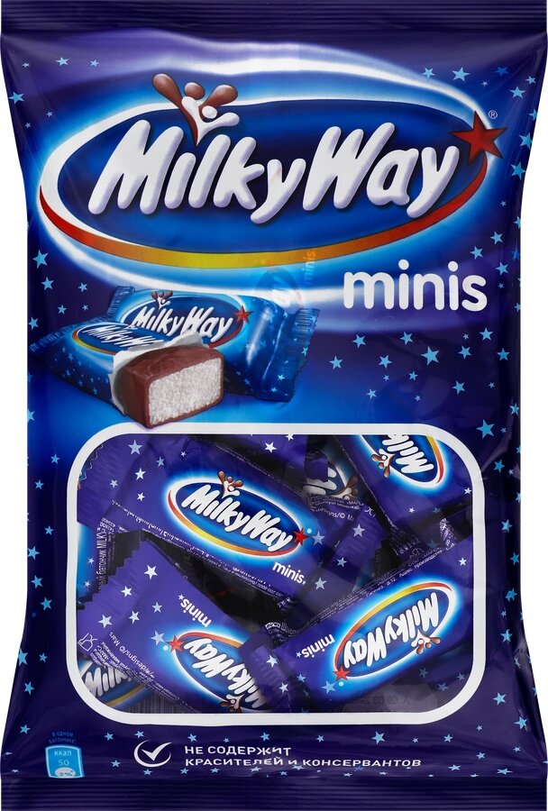 Конфеты MILKY WAY Minis с молочным суфле, 176г