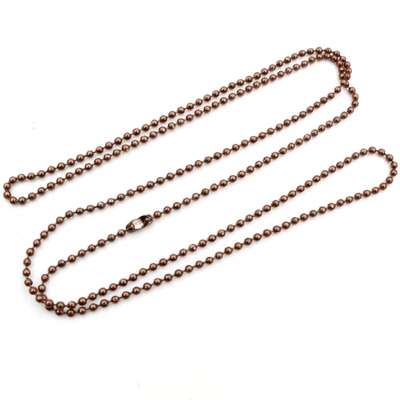 5 шт. шариковые цепочки из металла Wadsfred Cabos для подвесок 65 см Коричневый, 2.0 mm, coffee