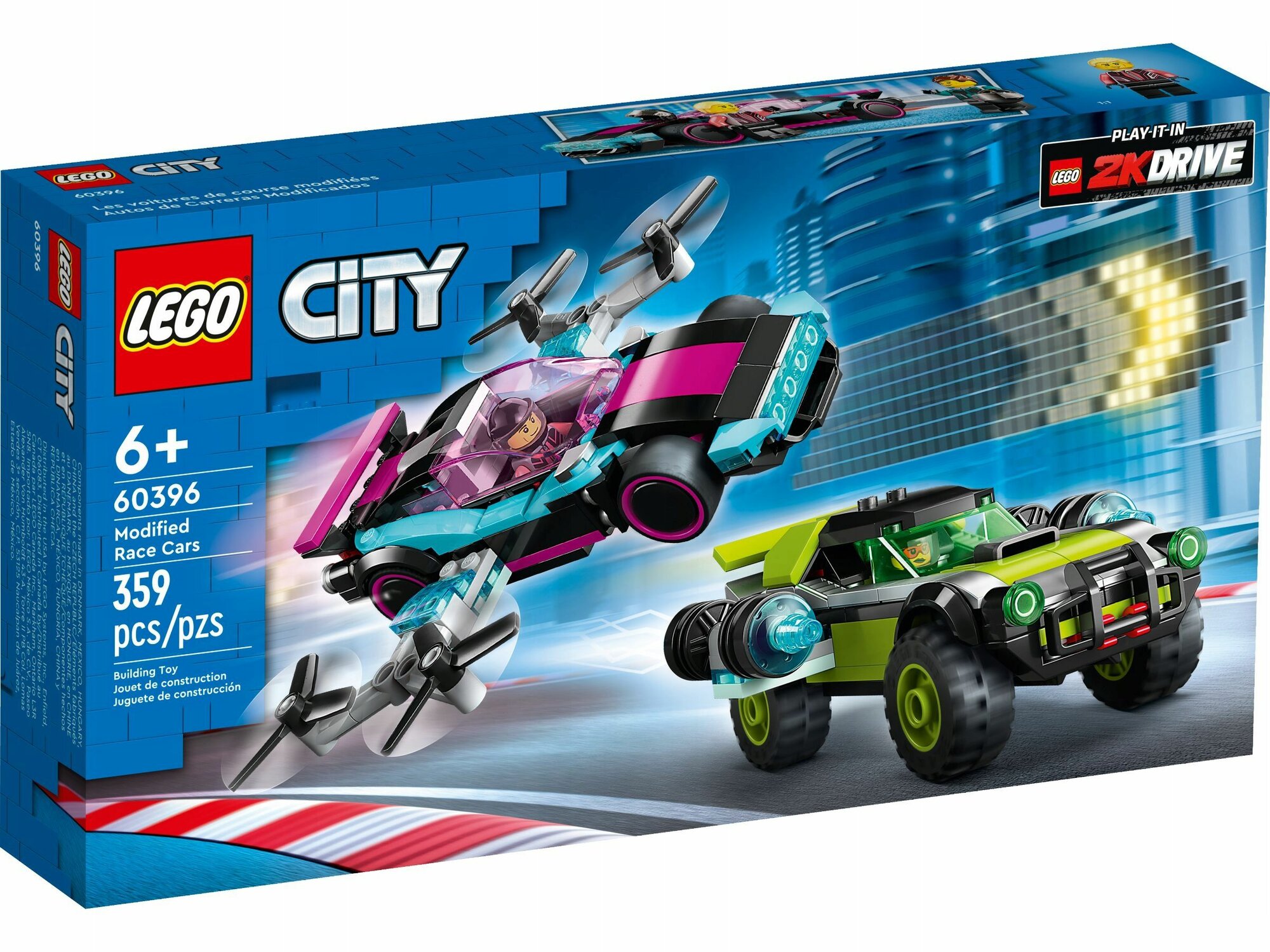 Конструктор LEGO City - Гоночные машинки с подправленными кузовами - Лего Сити 60396