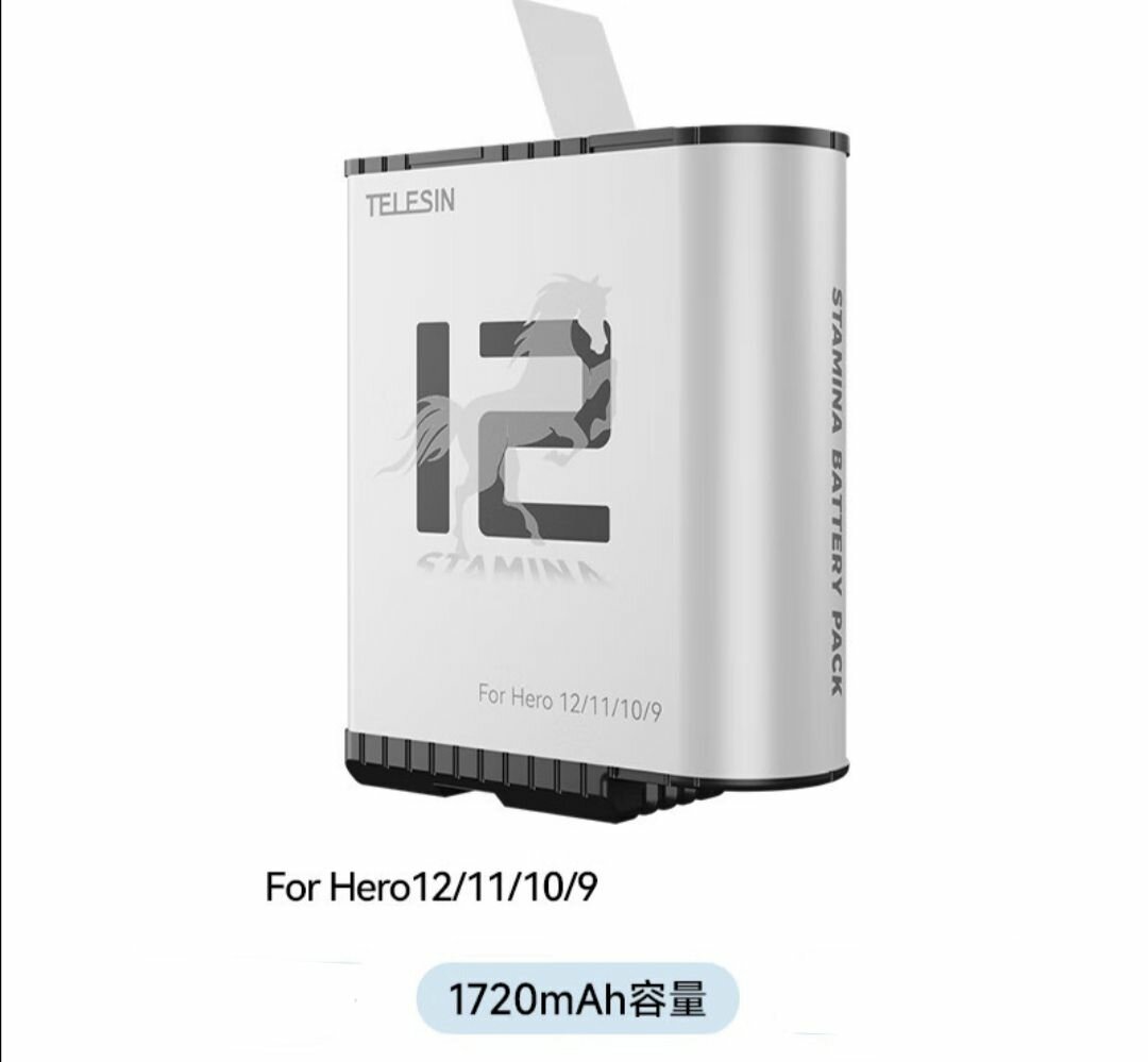 Аккумулятор Stamina Enduro морозостойкий Telesin для экшн камеры GoPro 12/11/10/9