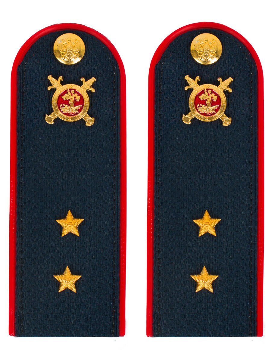 Погоны Полиции темно-синие Пластик Звание Прапорщик