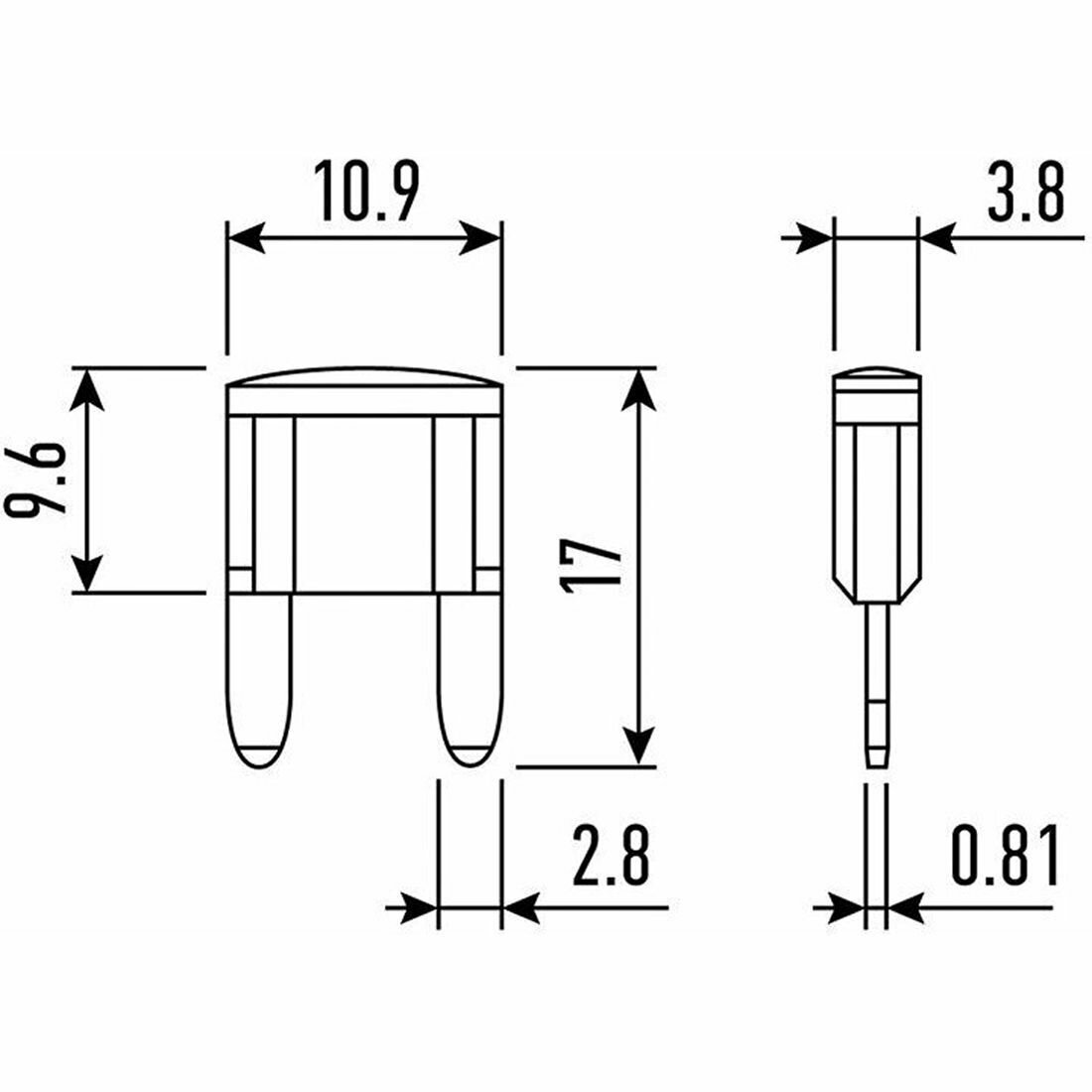 Набор автомобильных предохранителей "мини" в блистере REXANT 80-7021