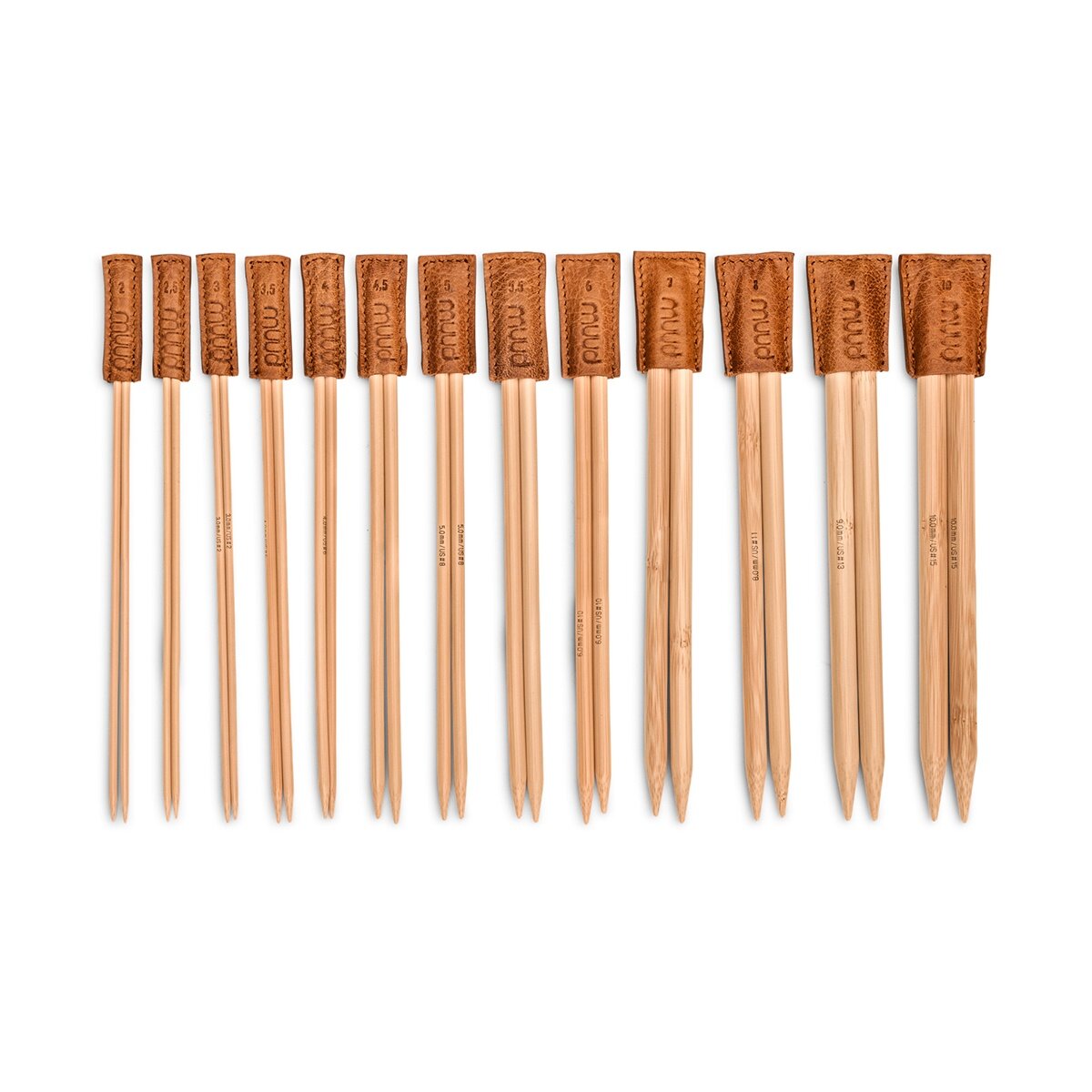 Стоперы для спиц MUUD "Chris" Whisky, натуральная кожа