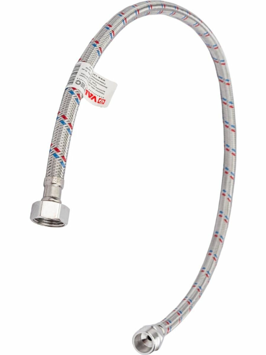 Подводка гибкая для воды VALTEC 1/2" г/ш 100см, нерж. сталь VTf.002. IS.0404100