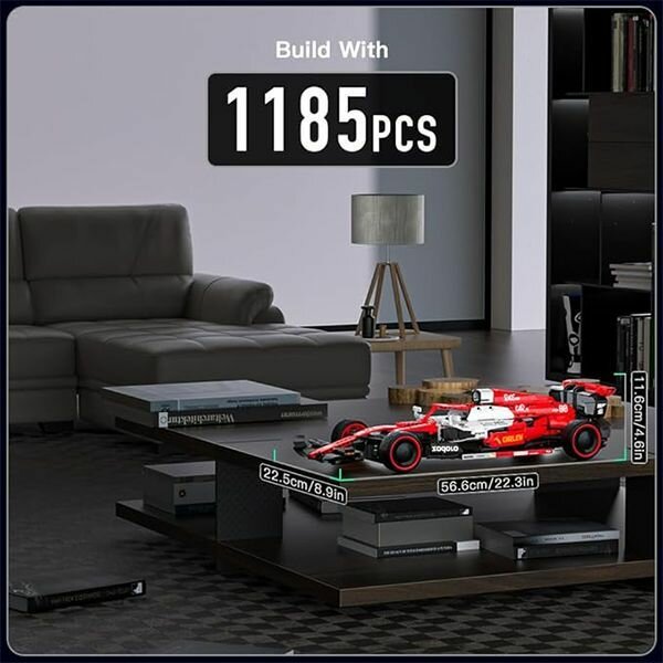 Конструктор Mould King 13151 F1 Arrow гоночный автомобиль, 1185 дет, Управление APP, красный