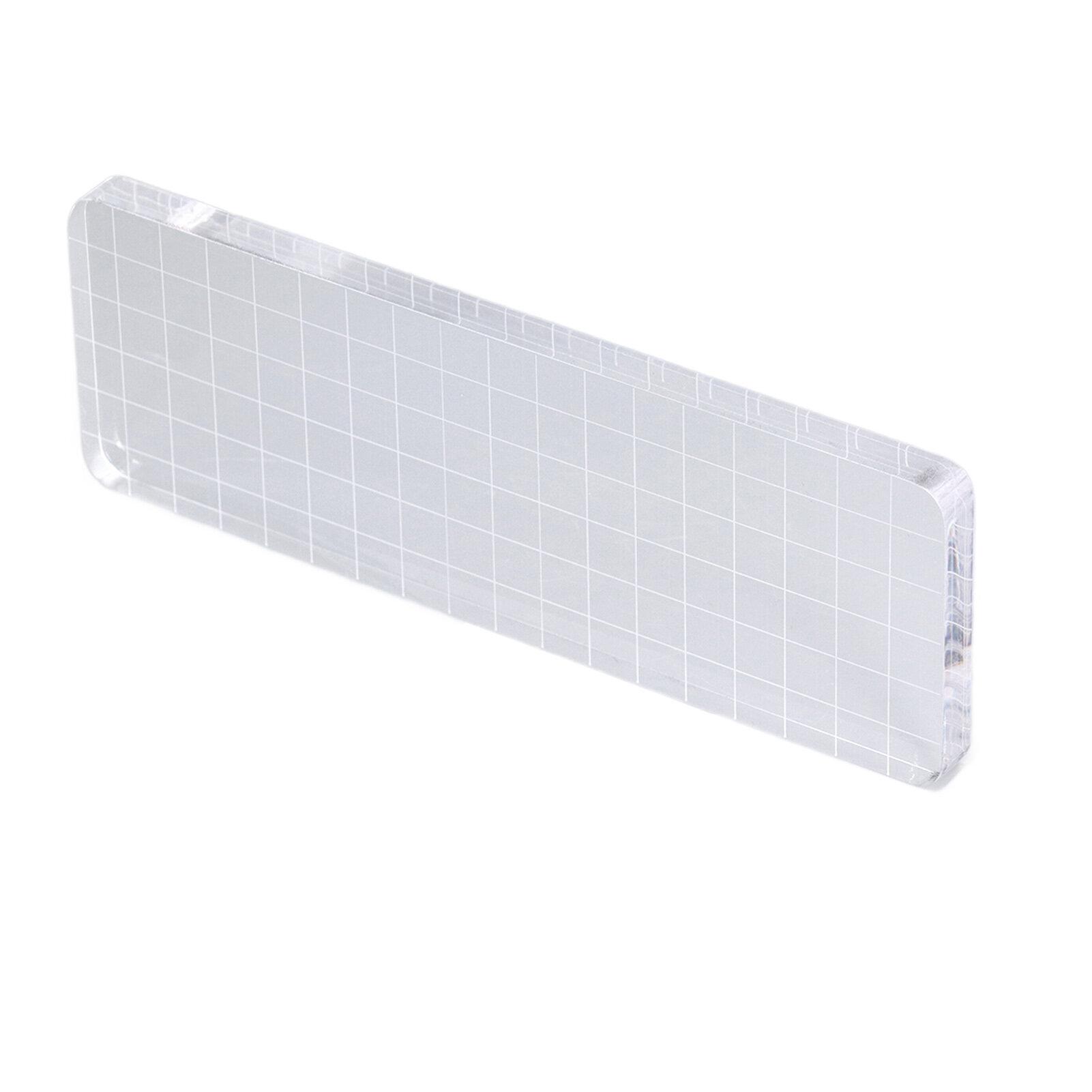 Акриловый блок 6x18 см, безопасный дизайн с круглыми углами, прозрачные многоразовые прочные прозрачные штампы для календаря для ноутбука