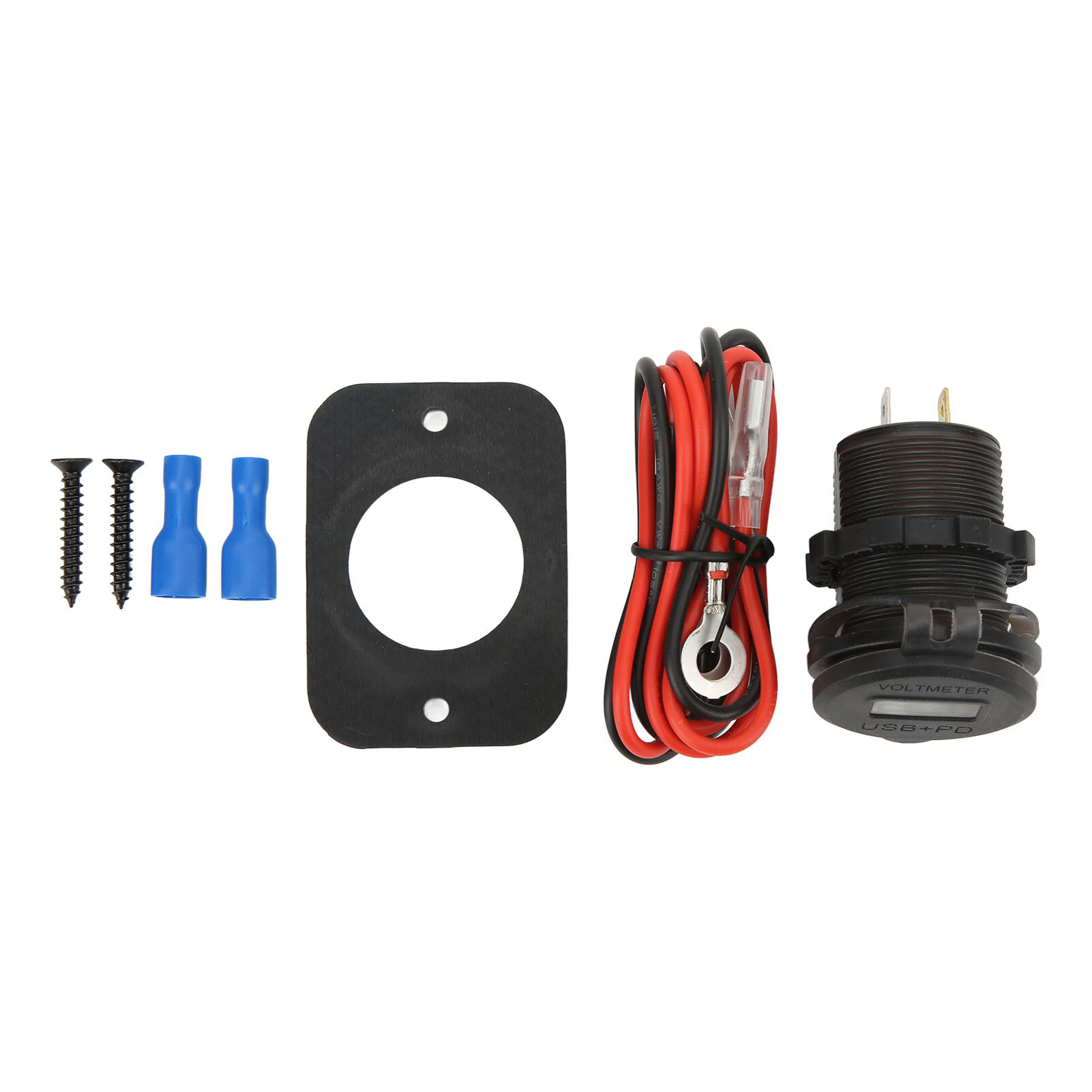 Автомобильное зарядное устройство QC 3.0 12 В, быстрая зарядка, два порта USB, зарядка с дисплеем напряжения для грузовиков, фургонов, автодомов