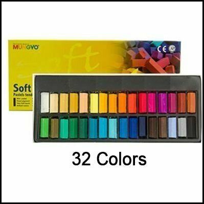 Пастель серия Mungyo MPS мягкая пастель длиной 1/2 дюйма, набор из 32 цветов, мел для рисования